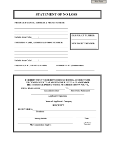 Fillable Statement Of No Loss - Fillable Form 2024