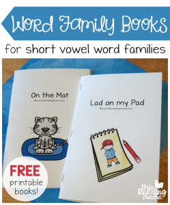 Free Printable Word Family Mini Books - Fillable Form 2023