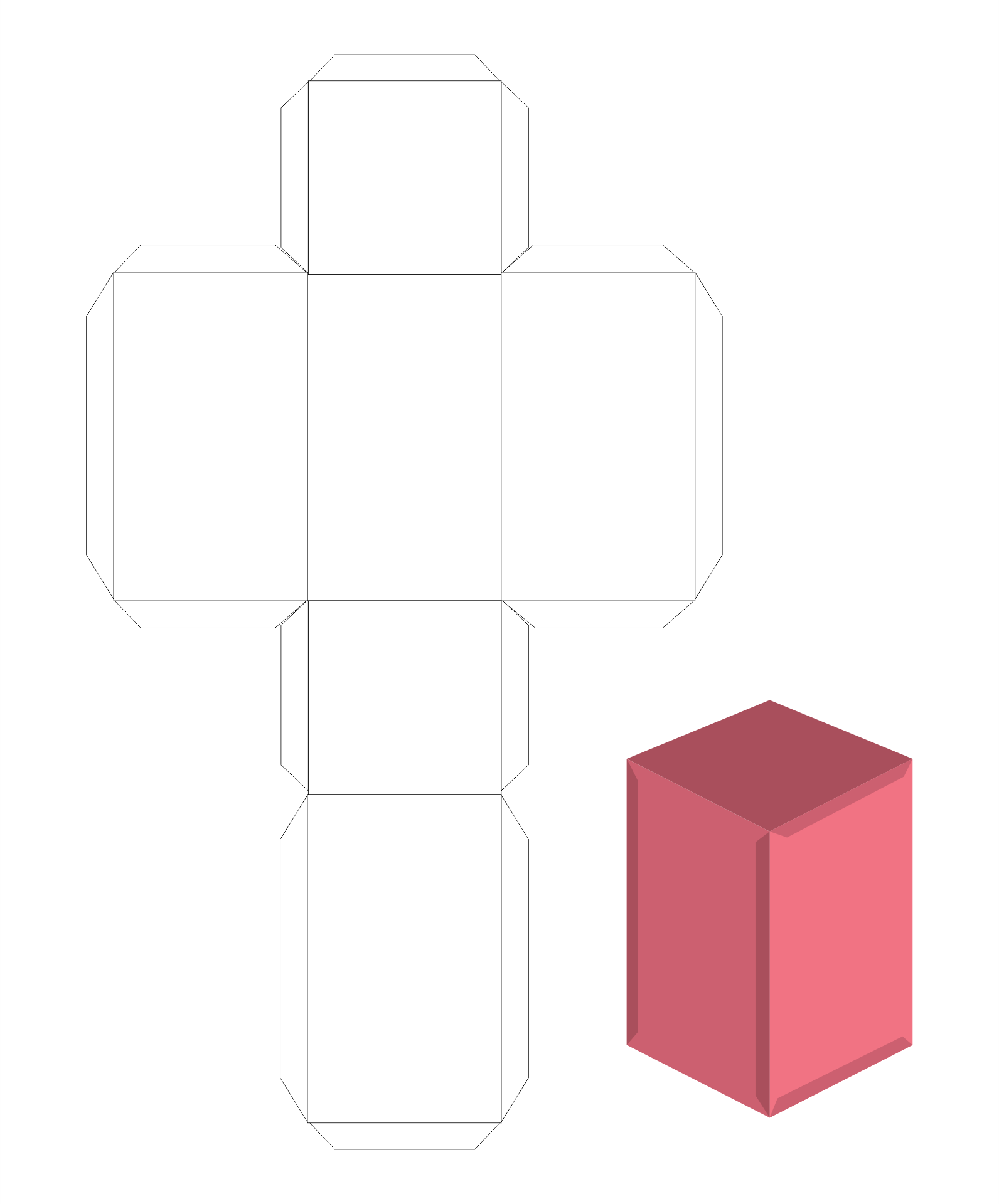 Rectangle Box Template Printable Fillable Form 2025