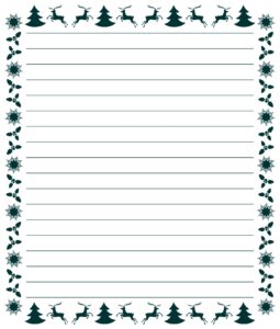 5 Best Free Printable Christmas Border Lined Writing Paper Printablee ...
