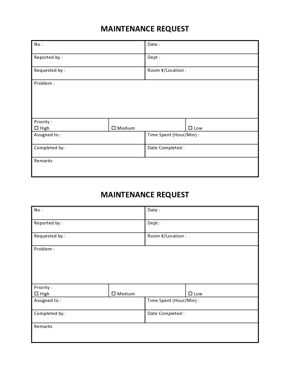 54 Maintenance Request Form Templates Free TemplateLab - Fillable Form 2025 54 Maintenance Request Form Templates Free TemplateLab - Fillable Form 2025