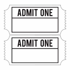 Admit One Ticket Template Printable Ticket Template Ticket Template ...