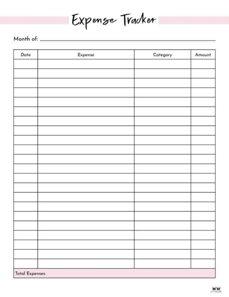 Expense Tracker Printables 20 FREE Options Printabulls - Fillable Form 2023 Expense Tracker Printables 20 FREE Options Printabulls - Fillable Form 2023