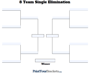 8 Team Single Elimination Bracket Fillable - Fillable Form 2025