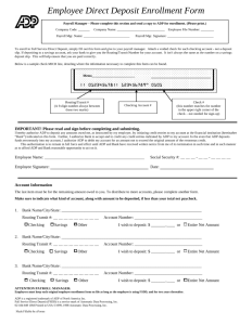 Adp Employee Direct Deposit Form Fillable PDF - Fillable Form 2025