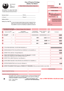 City Of Phoenix Internet Fillable Return - Fillable Form 2025