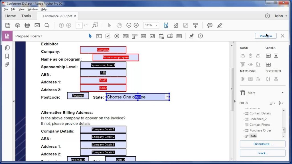 Create Fillable PDF In Acrobat Pro Dc Fillable Form 2023