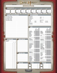 Dark Heresy Character Sheet PDF Fillable - Fillable Form 2025