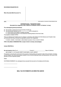 Fillable InterspoUSal Transfer Deed California - Fillable Form 2025