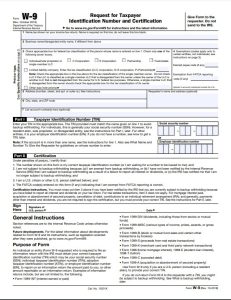 Fillable W9 2022