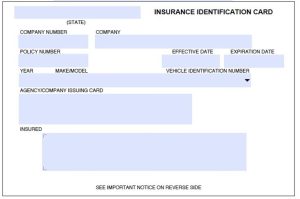 Blank Fillable Auto Insurance Card Template - Fillable Form 2025