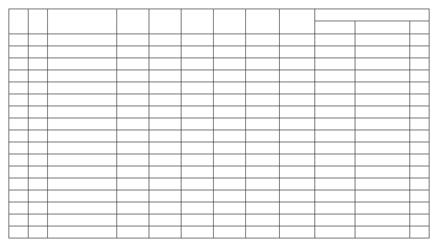 Blank Forms With Columns - Fillable Form 2025