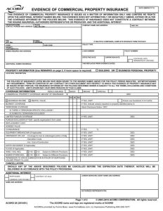 Evidence Of Property Insurance Acord 27 Fillable - Fillable Form 2025