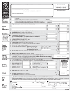 Printable Alabama State Tax Form 40 - Fillable Form 2025