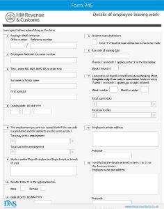 Printable Blank P45 Form - Fillable Form 2025