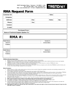 Printable Blank Rma Form - Fillable Form 2025