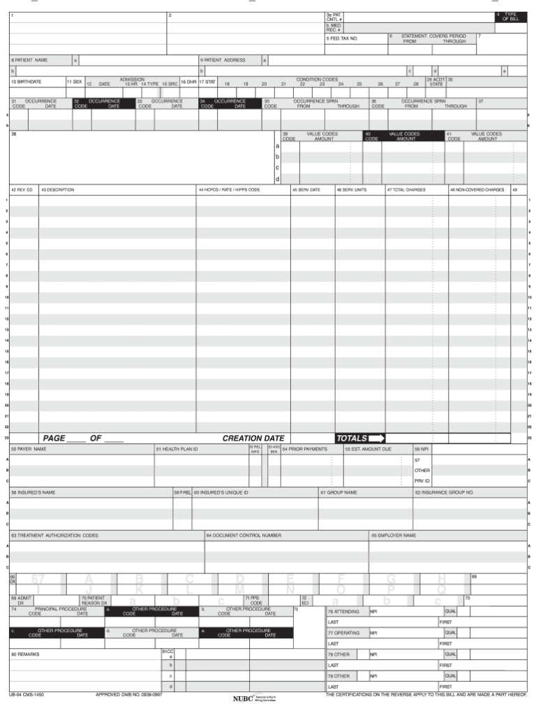Printable Blank Ub 04 Fillable Form 2024 Printable Blank Ub 04 Fillable Form 2024