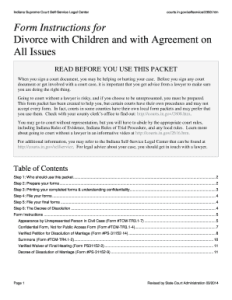 Printable Divorce Papers For Indiana - Fillable Form 2025
