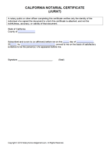 Printable Jurat Form California - Fillable Form 2025
