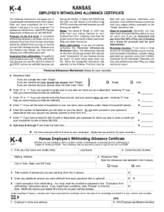 Printable K-4 Form - Fillable Form 2025