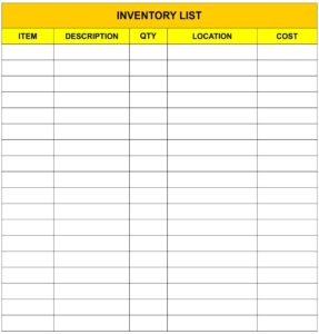 10 Best Free Printable Inventory Log Sheet Printablee - Fillable Form 2025