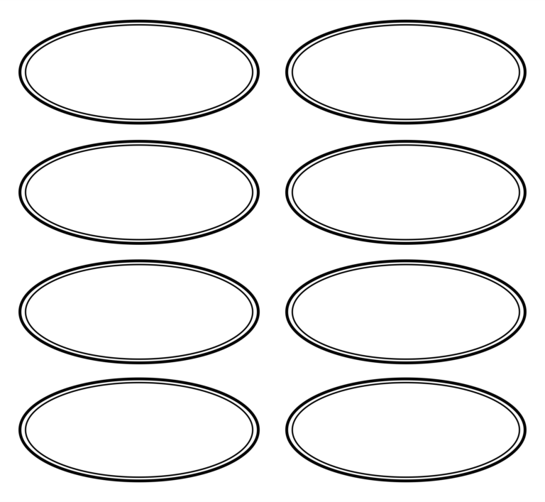 Free Printable Printable Oval Template - Fillable Form 2023