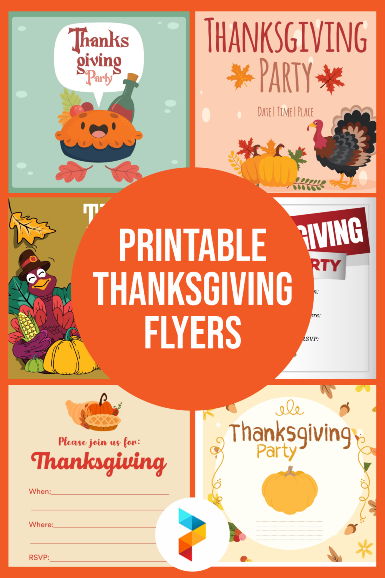 10 Best Free Printable Thanksgiving Flyers Printablee - Fillable Form 2025