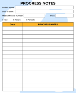 10 Best Printable Medical Progress Note Template Printablee - Fillable ...