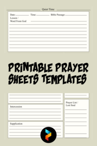 10 Best Printable Prayer Sheets Free Templates Printablee - Fillable ...