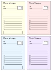10 Best Printable Telephone Message Template Printablee - Fillable Form ...