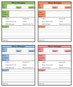 10 Best Printable Telephone Message Template Printablee - Fillable Form ...