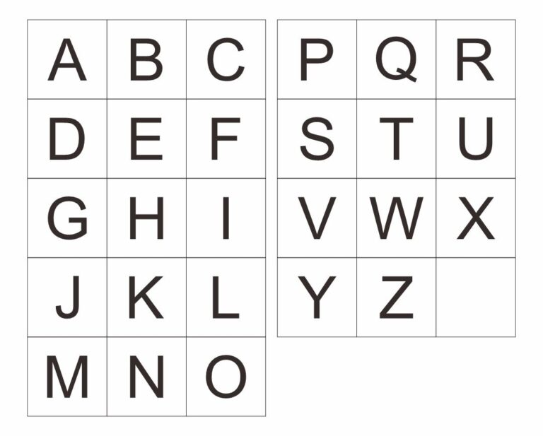 11 Best Free Printable Alphabet Uppercase And Lowercase Letters ...