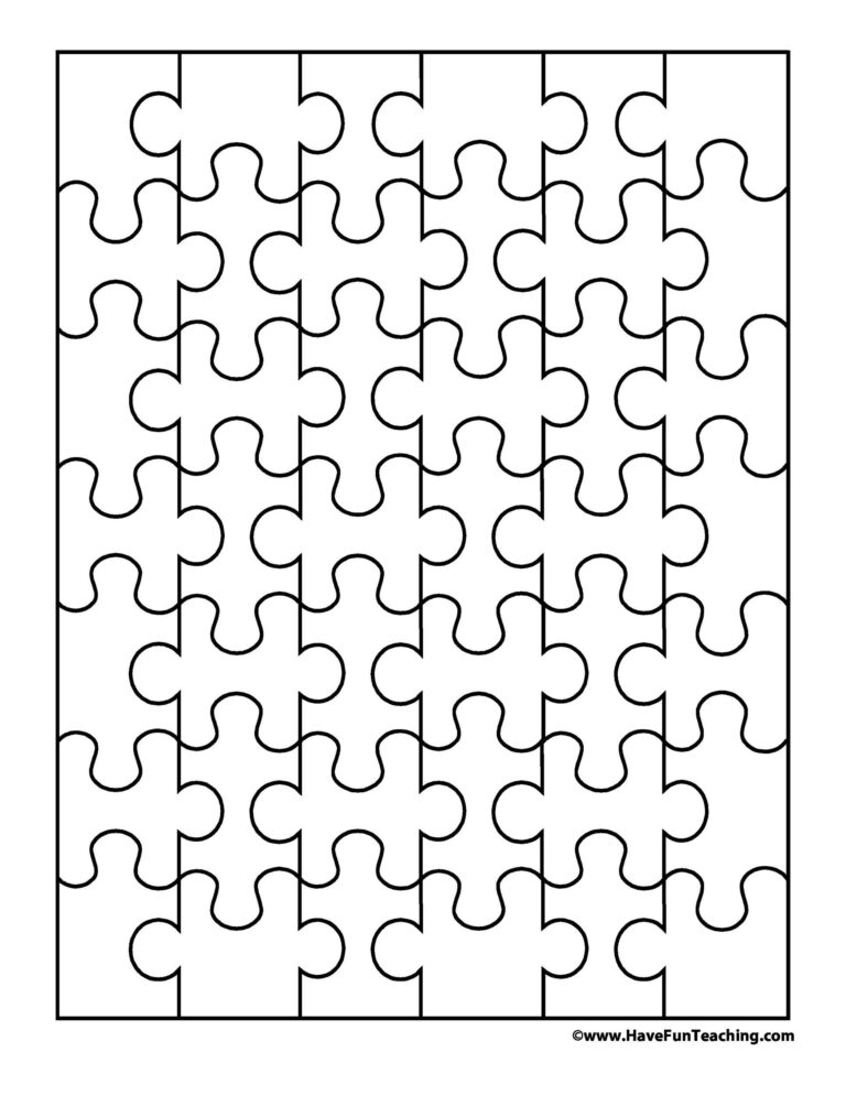19 Printable Puzzle Piece Templates TemplateLab - Fillable Form 2024