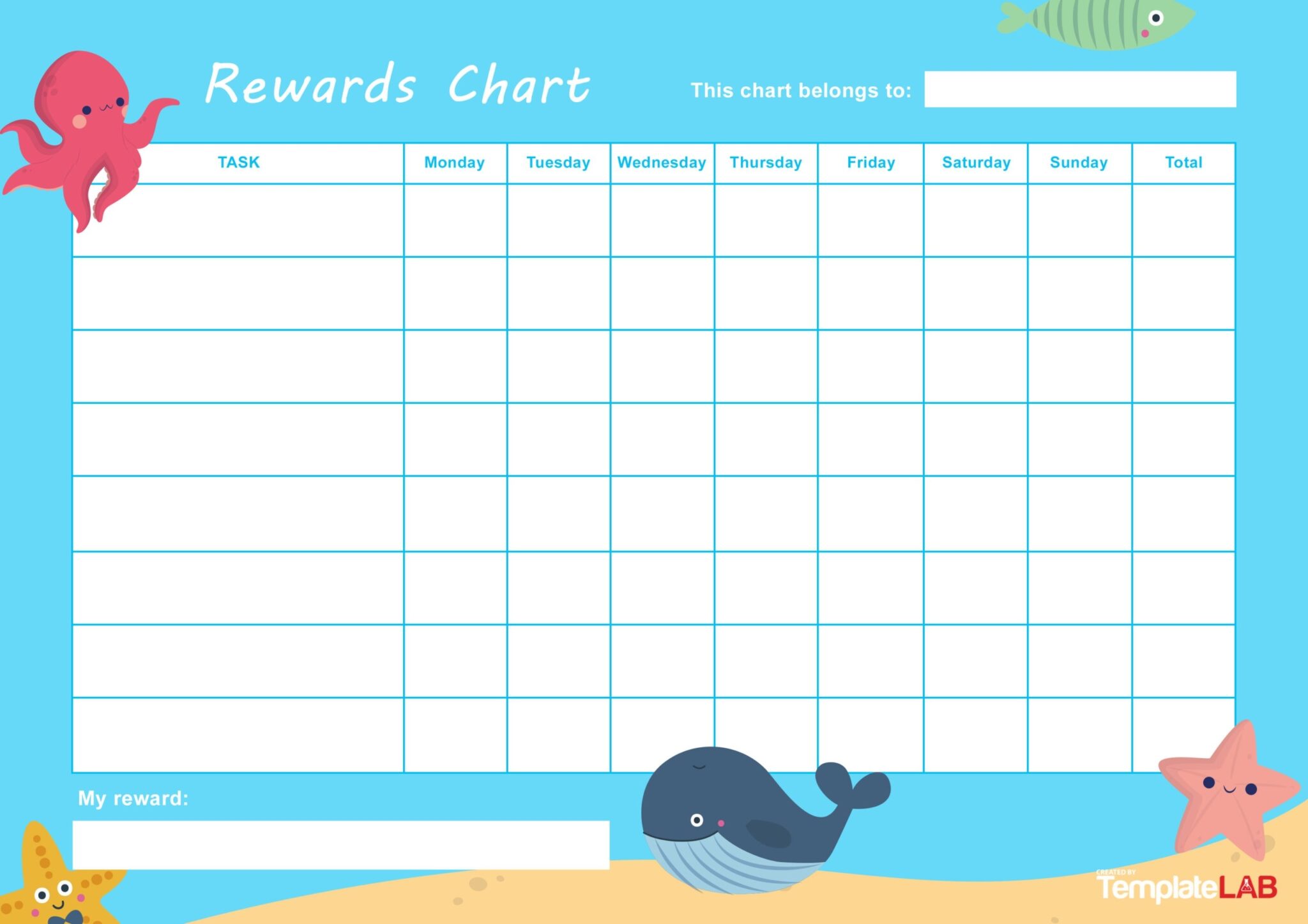 22 Printable Reward Charts For Kids PDF Excel Word - Fillable Form 2024