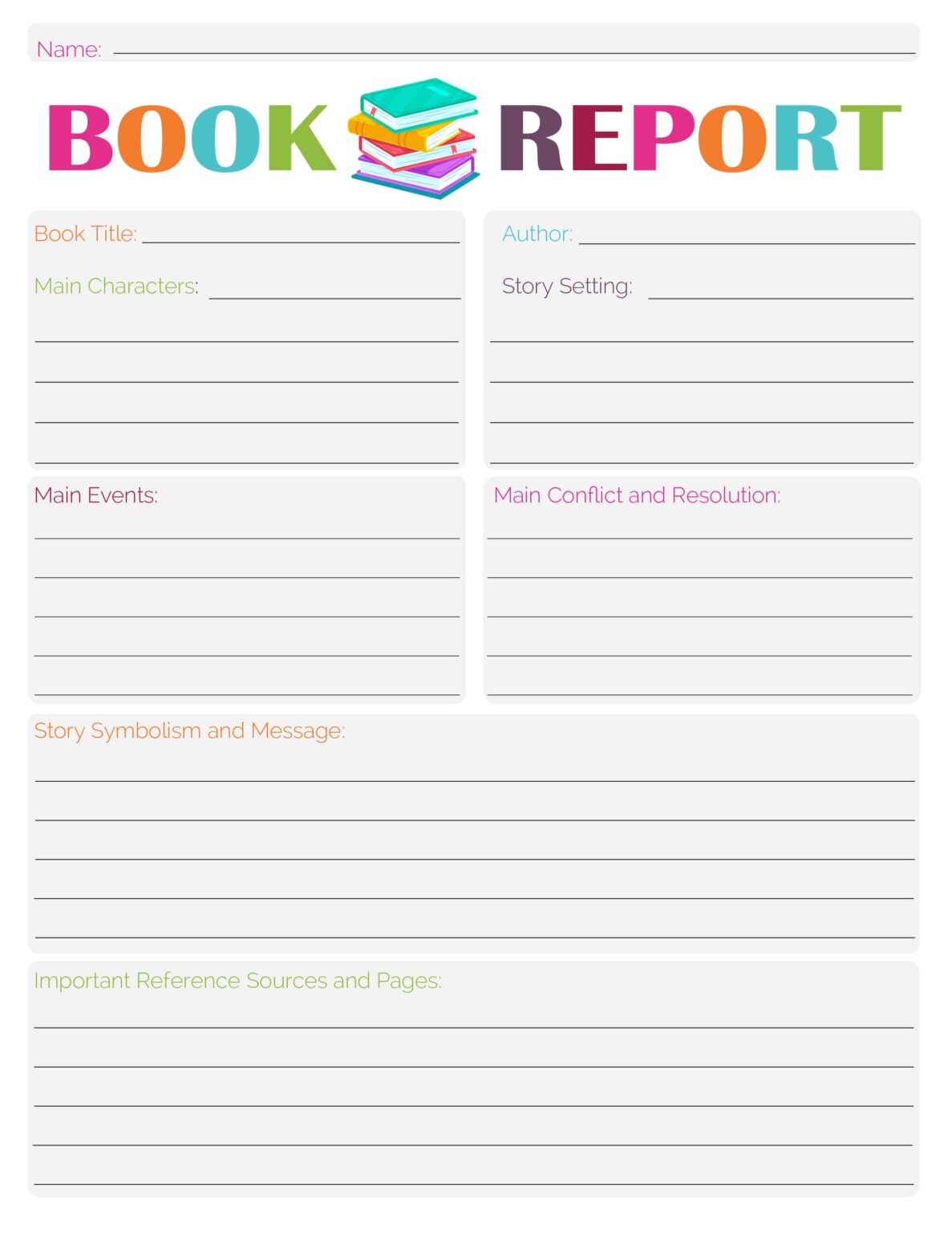 3 Free Printable Book Report Templates Freebie Finding Mom - Fillable ...