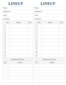 33 Printable Baseball Lineup Templates Free Download TemplateLab ...