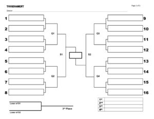 34 Blank Tournament Bracket Templates 100 FREE TemplateLab - Fillable ...