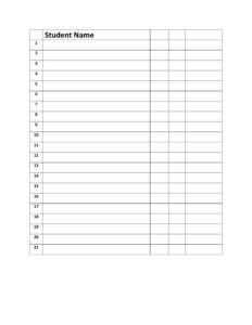 37 Class Roster Templates Student Roster Templates For Teachers ...