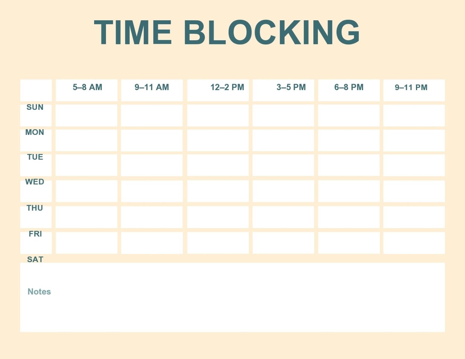 39 Printable Time Blocking Templates Free TemplateLab - Fillable Form 2023