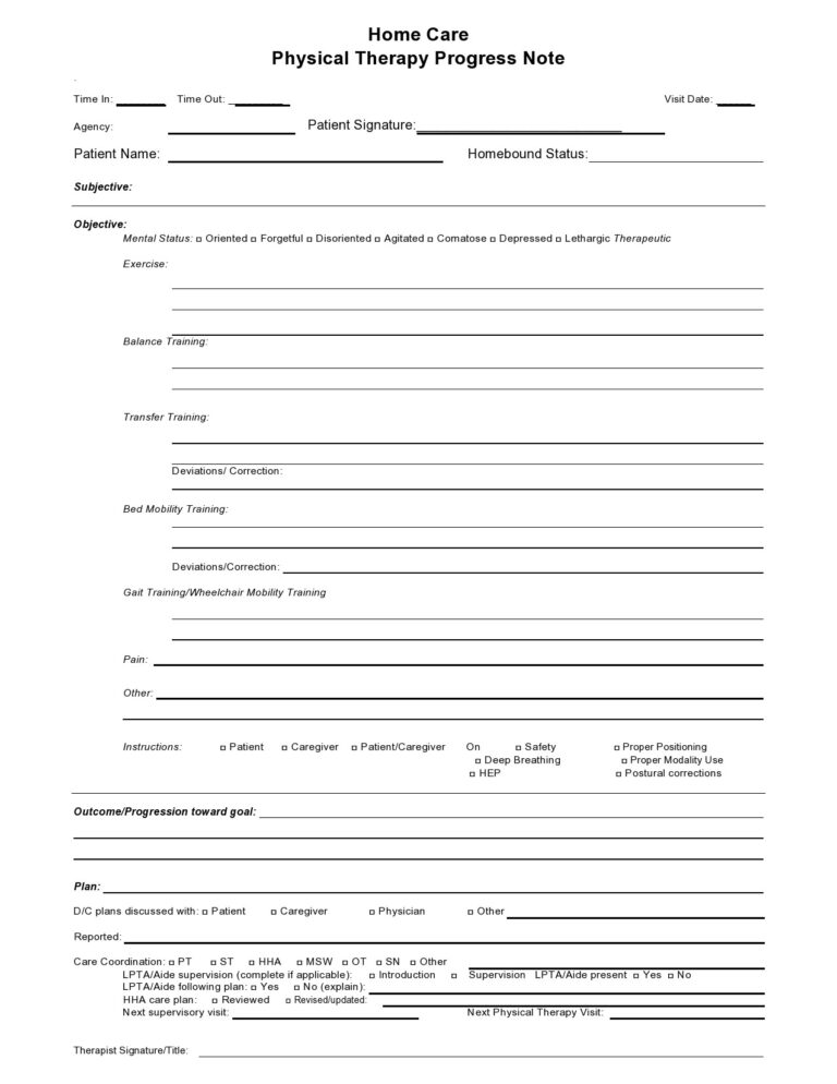 40 Free Therapy Notes Templates Progress Notes TemplateLab - Fillable ...