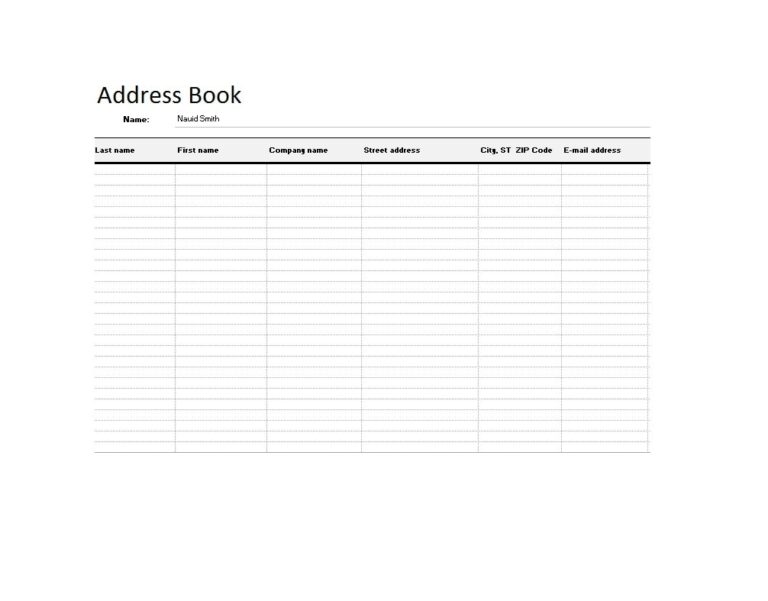40 Printable Editable Address Book Templates 101 FREE - Fillable Form 2023