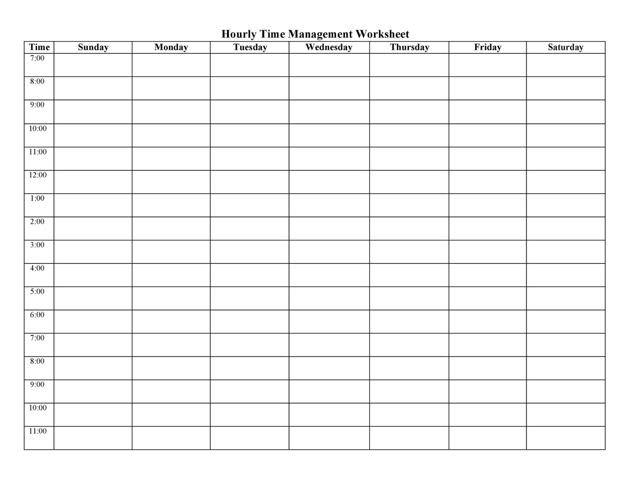 43 Effective Hourly Schedule Templates Excel MS Word TemplateLab ...