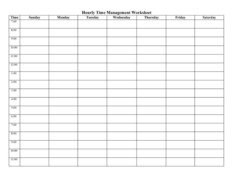 43 Effective Hourly Schedule Templates Excel MS Word TemplateLab ...