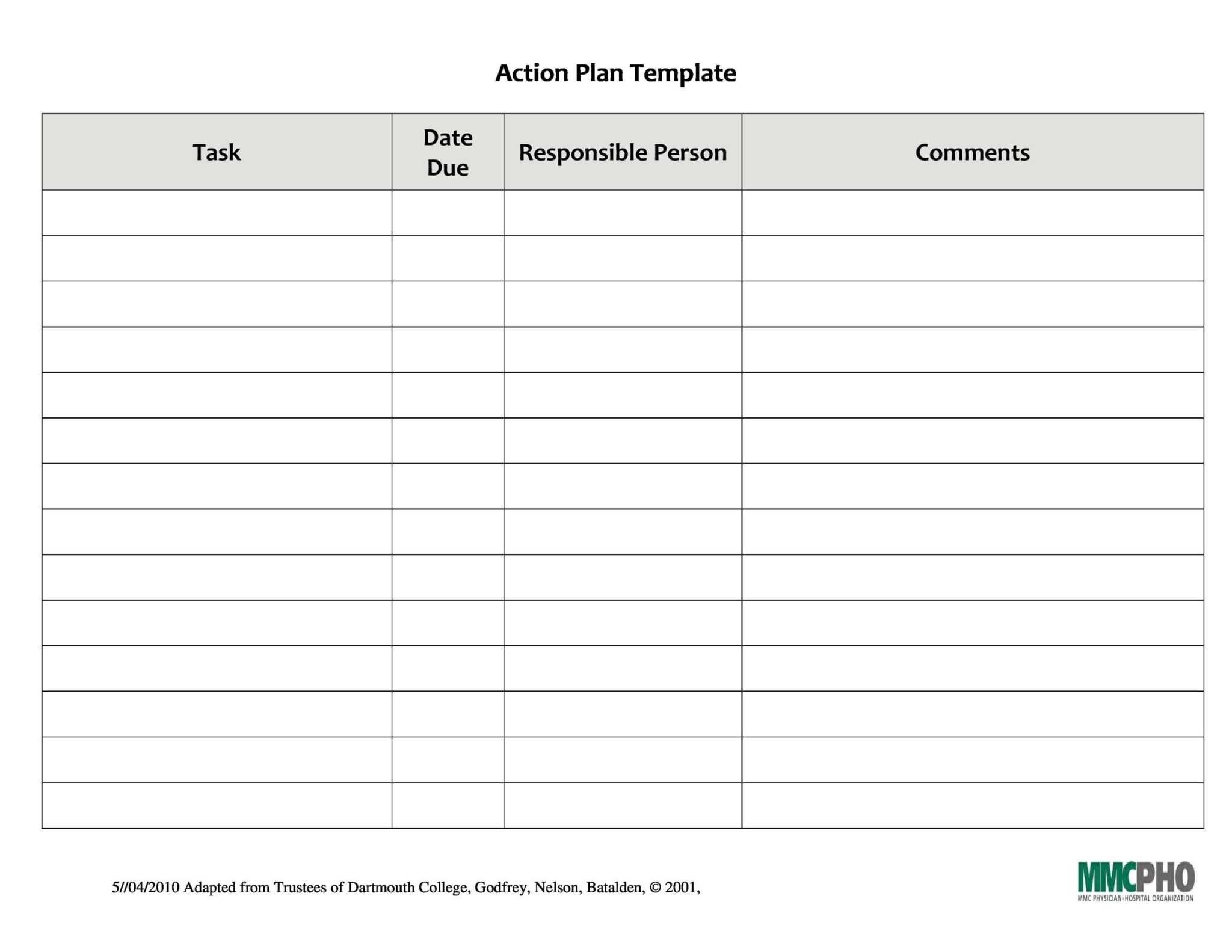45 Free Action Plan Templates Corrective Emergency Business - Fillable ...