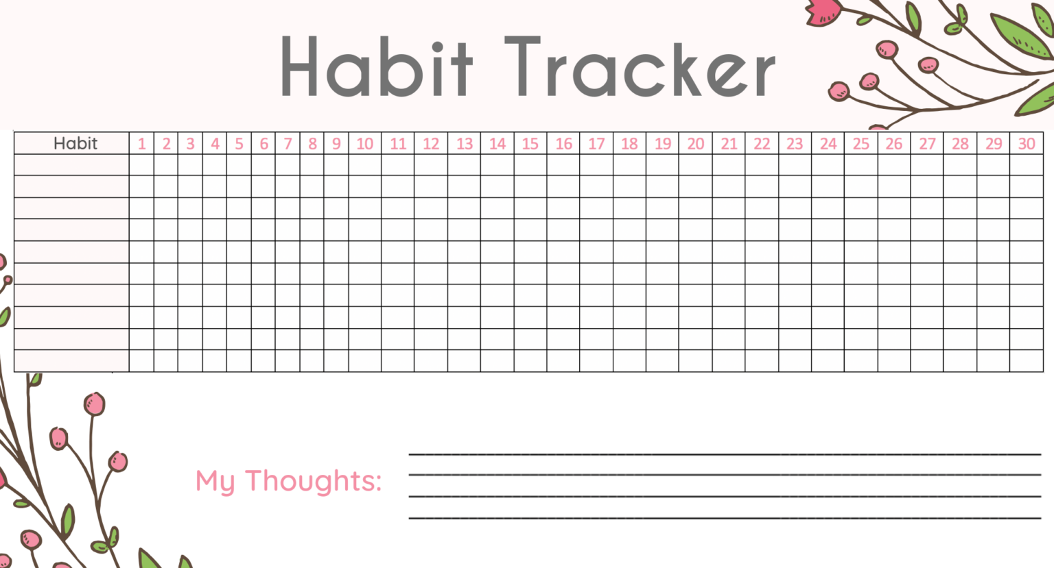 50 Bullet Journal Habit Tracker Ideas Printables NunziaDreams ...