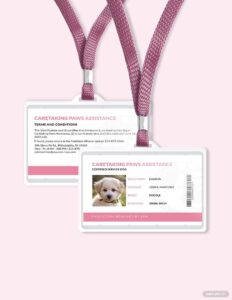 Free Printable Service Dog Id Card Template - Fillable Form 2025