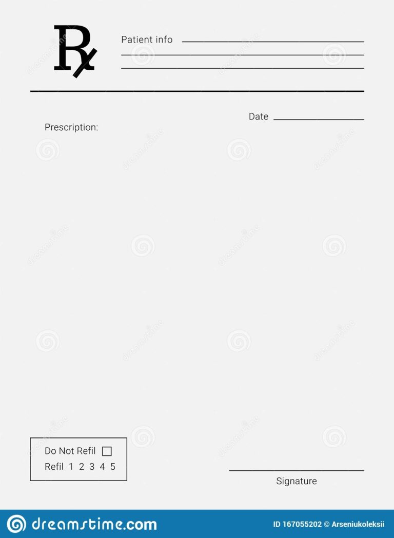 Template Free Printable Blank Prescription Label - Fillable Form 2025