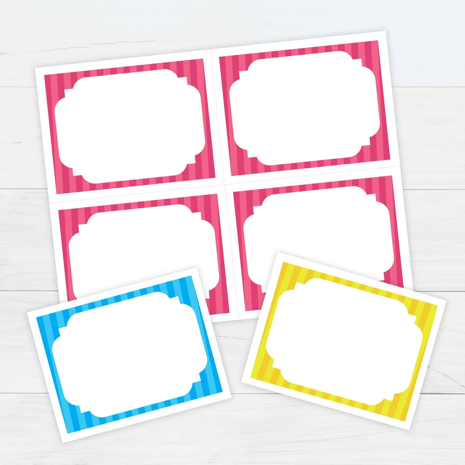 Bordered Flashcards 2 Template Free Printable Download - Fillable Form 2025