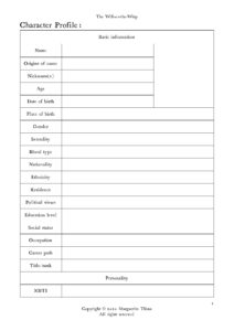 Character Profiles Getting To Know Your Characters Free Templates ...