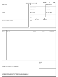 Commercial Invoice Template Fill Online Printable Fillable Blank PdfFiller - Fillable Form 2024